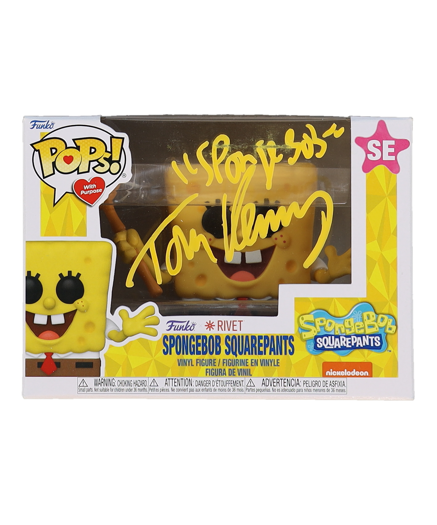 Tom Kenny Signed "Spongebob Squarepants" SE Funko Pop! Inscribed ...