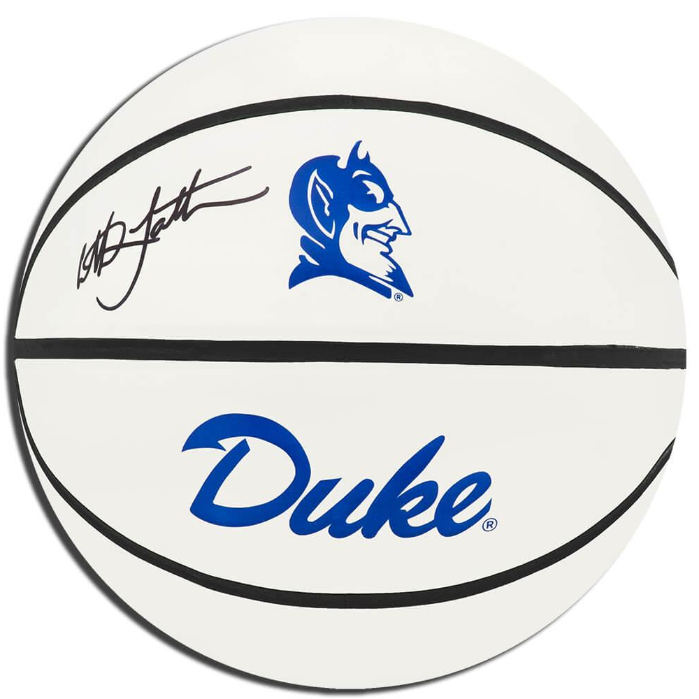 Christian Laettner Signed Duke Blue Devils Logo Basketball (Schwartz ...