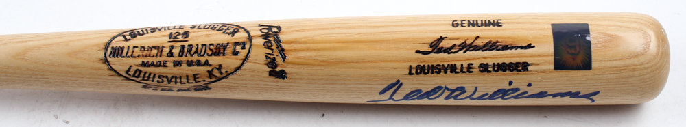 Ted Williams Signed Louisville Slugger Hillerich & Bradsby Player Model ...