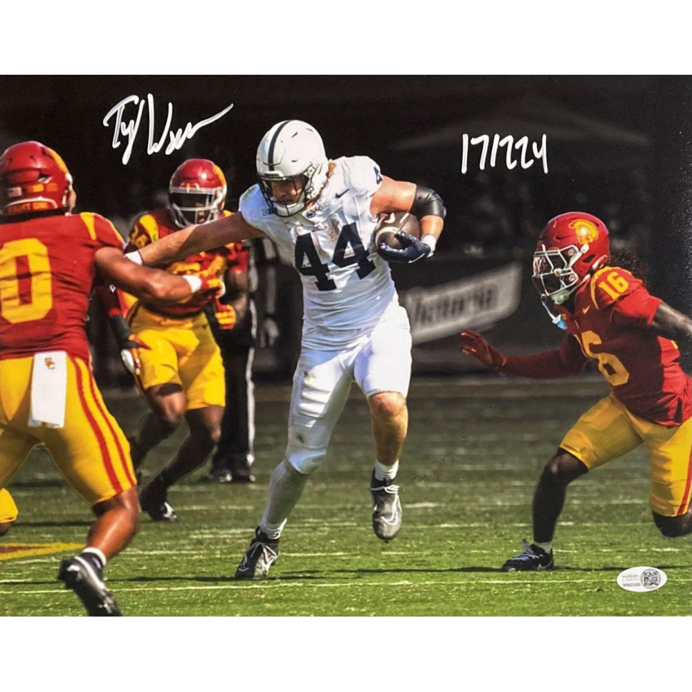 Tyler Warren Signed Penn State Nittany Lions 11x14 Photo Inscribed "17/ ...