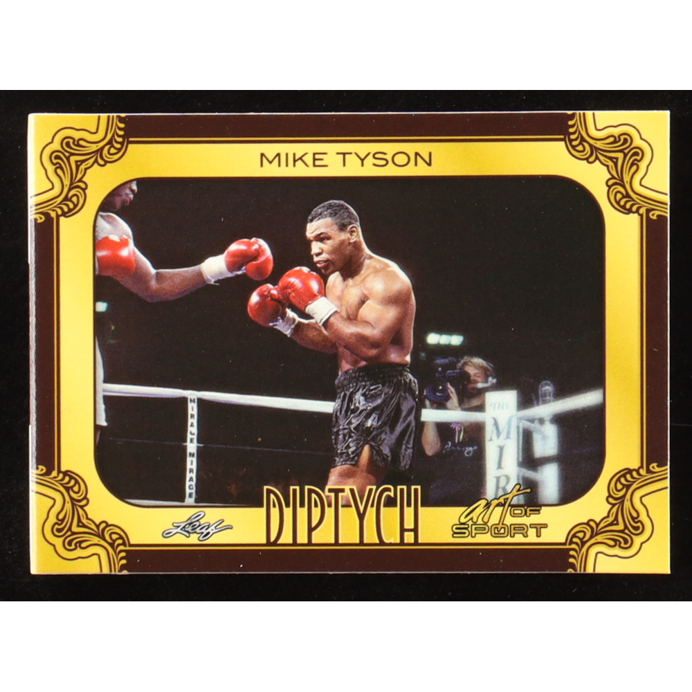 Mike Tyson 2023 Leaf Art of Sport Diptych Autographs Prism Pink #DMT1 ...