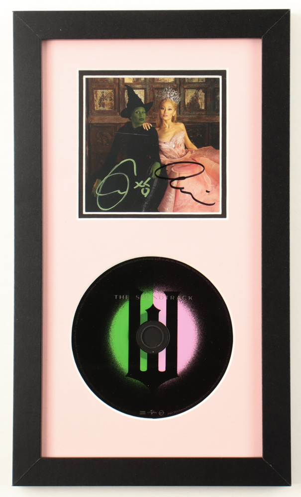 Ariana Grande & Cynthia Erivo Signed Custom Framed "Wicked Soundtrack ...
