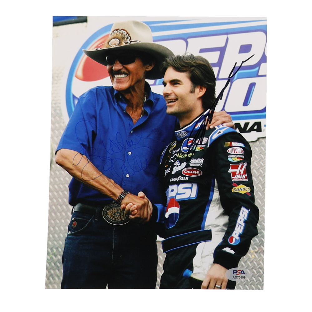 Jeff Gordon & Richard Petty Signed NASCAR 8x10 Photo (PSA) | Pristine ...