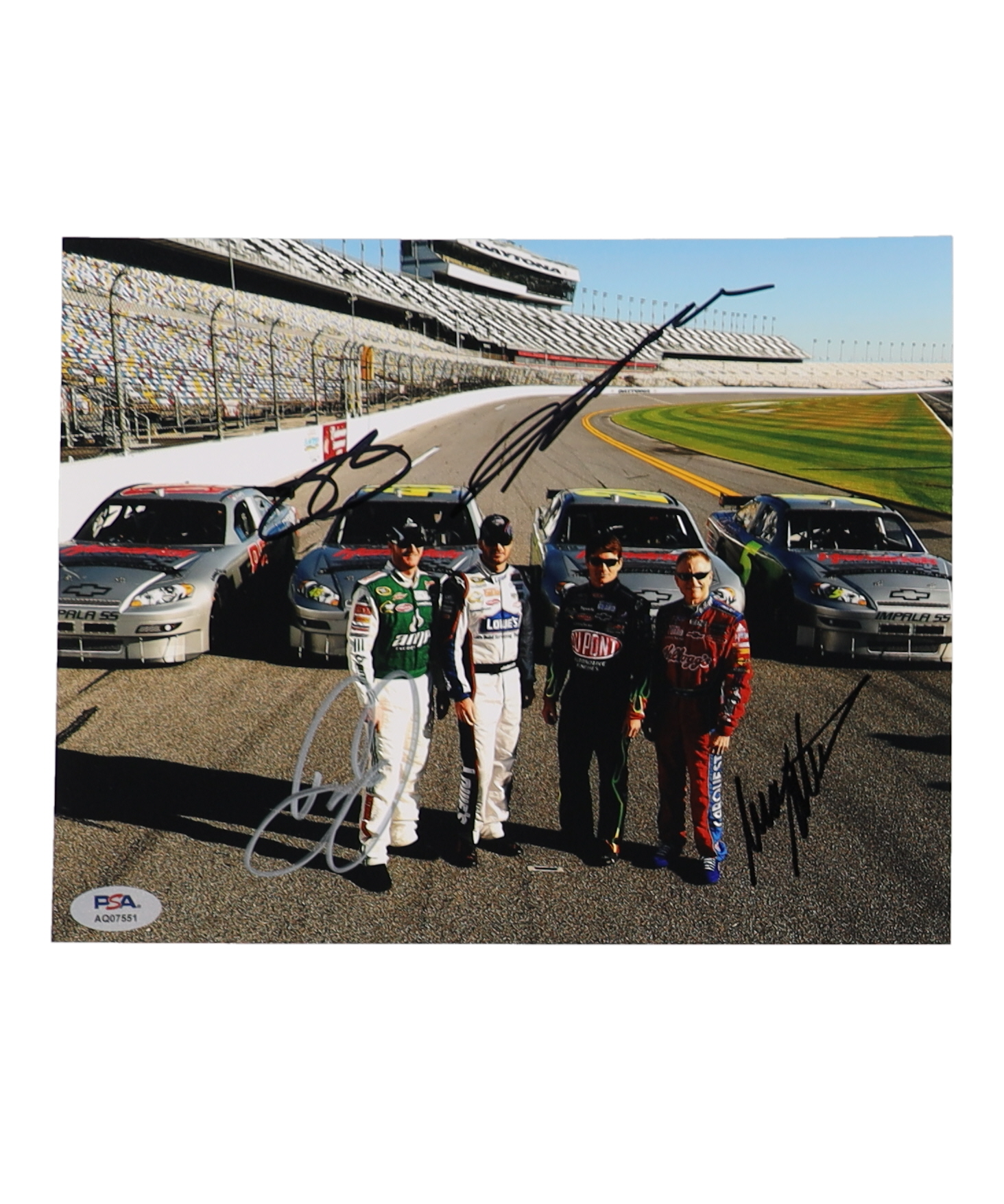 Jeff Gordon, Dale Earnhardt Jr., Jimmie Johnson & Mark Martin Signed ...