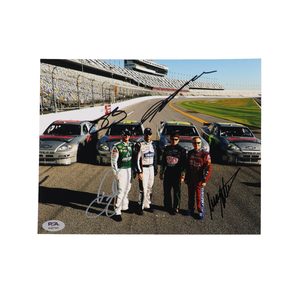 Jeff Gordon, Dale Earnhardt Jr., Jimmie Johnson & Mark Martin Signed ...