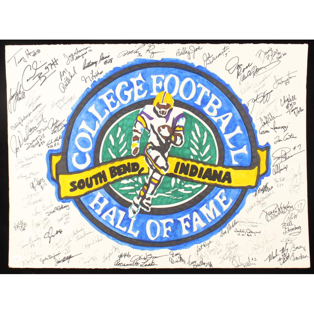 "College Football Hall Of Famers" Custom Matted Display Signed By (74 ...