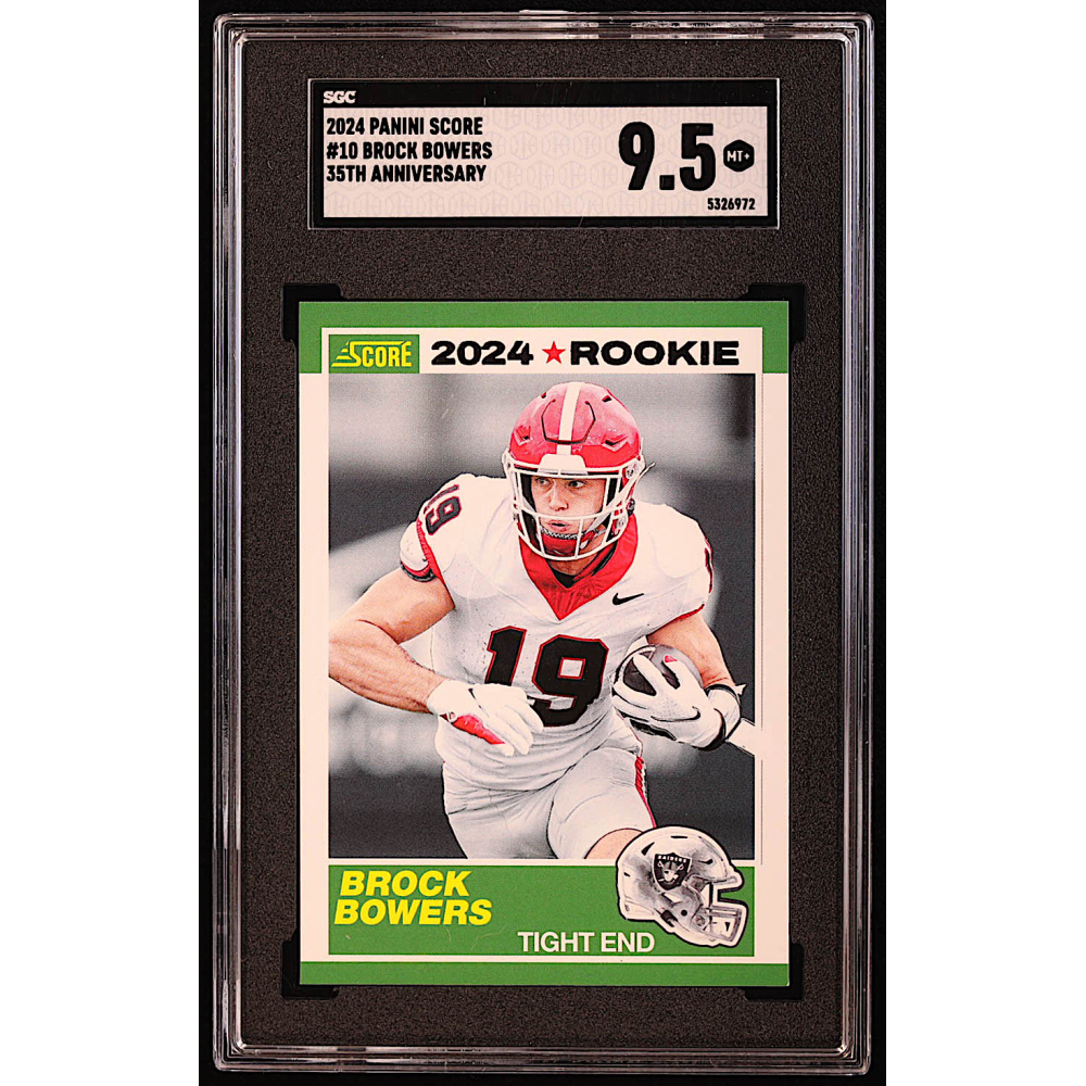 Brock Bowers 2024 Score 35th Anniversary Rookie #10 RC (SGC 9.5 ...