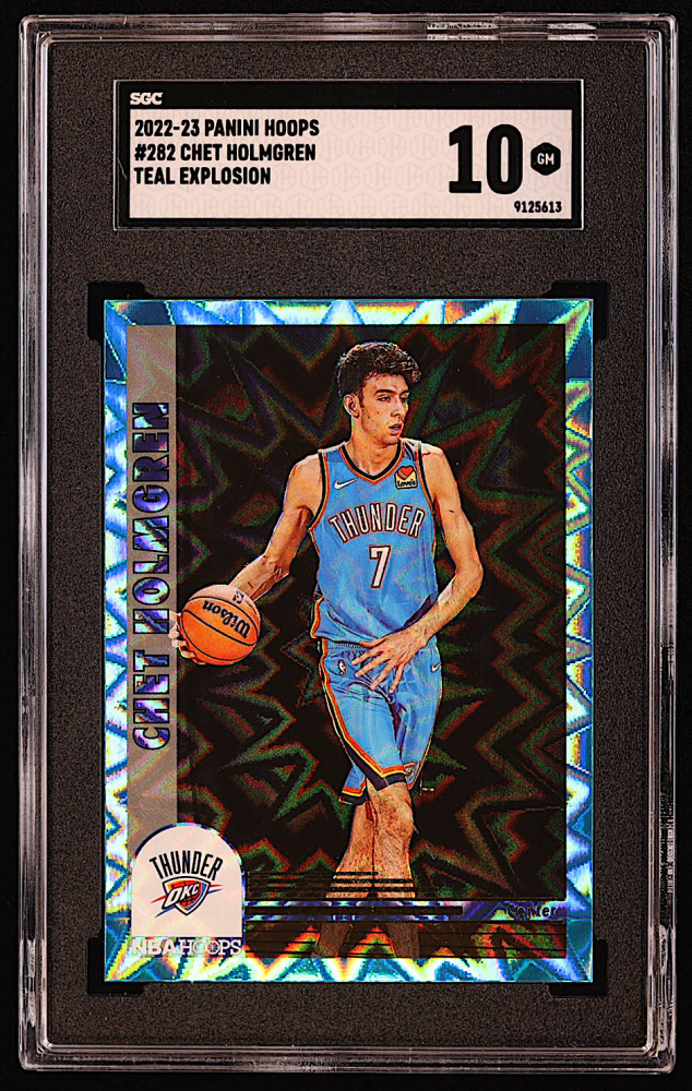 Chet Holmgren 2022-23 Hoops Teal Explosion #282 RC (SGC 10) | Pristine ...