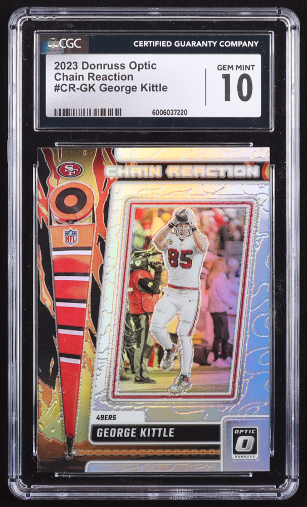 George Kittle 2023 Donruss Optic Chain Reaction #13 (CGC 10) | Pristine ...