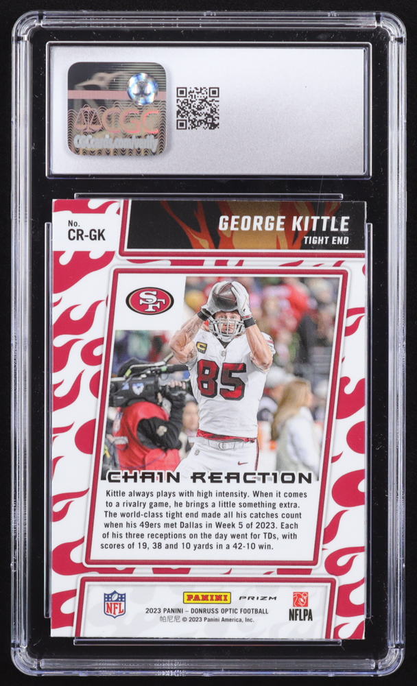 George Kittle 2023 Donruss Optic Chain Reaction #13 (CGC 10) | Pristine ...