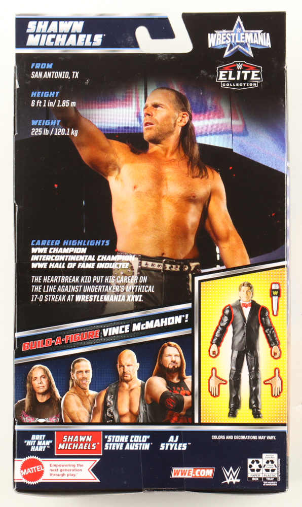 Shawn Michaels Signed Wrestlemania WWE Elite Collection Action Figure ...