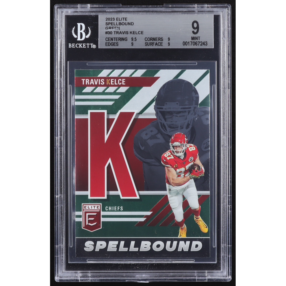 Travis Kelce 2023 Elite Spellbound Green #30 (BGS 9) | Pristine Auction