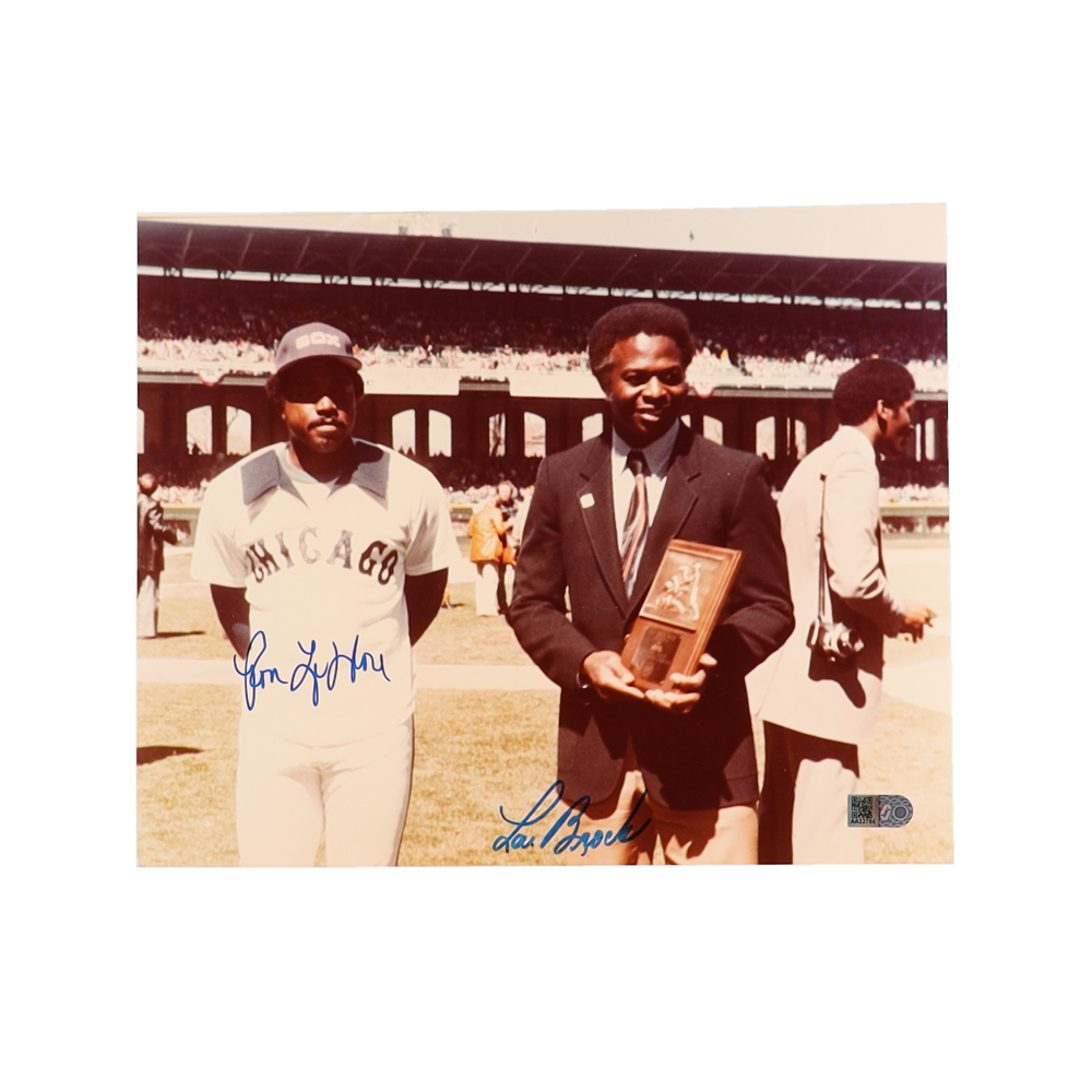 Ron LeFlore & Lou Brock Signed White Sox 8x10 Photo (AIV) | Pristine ...