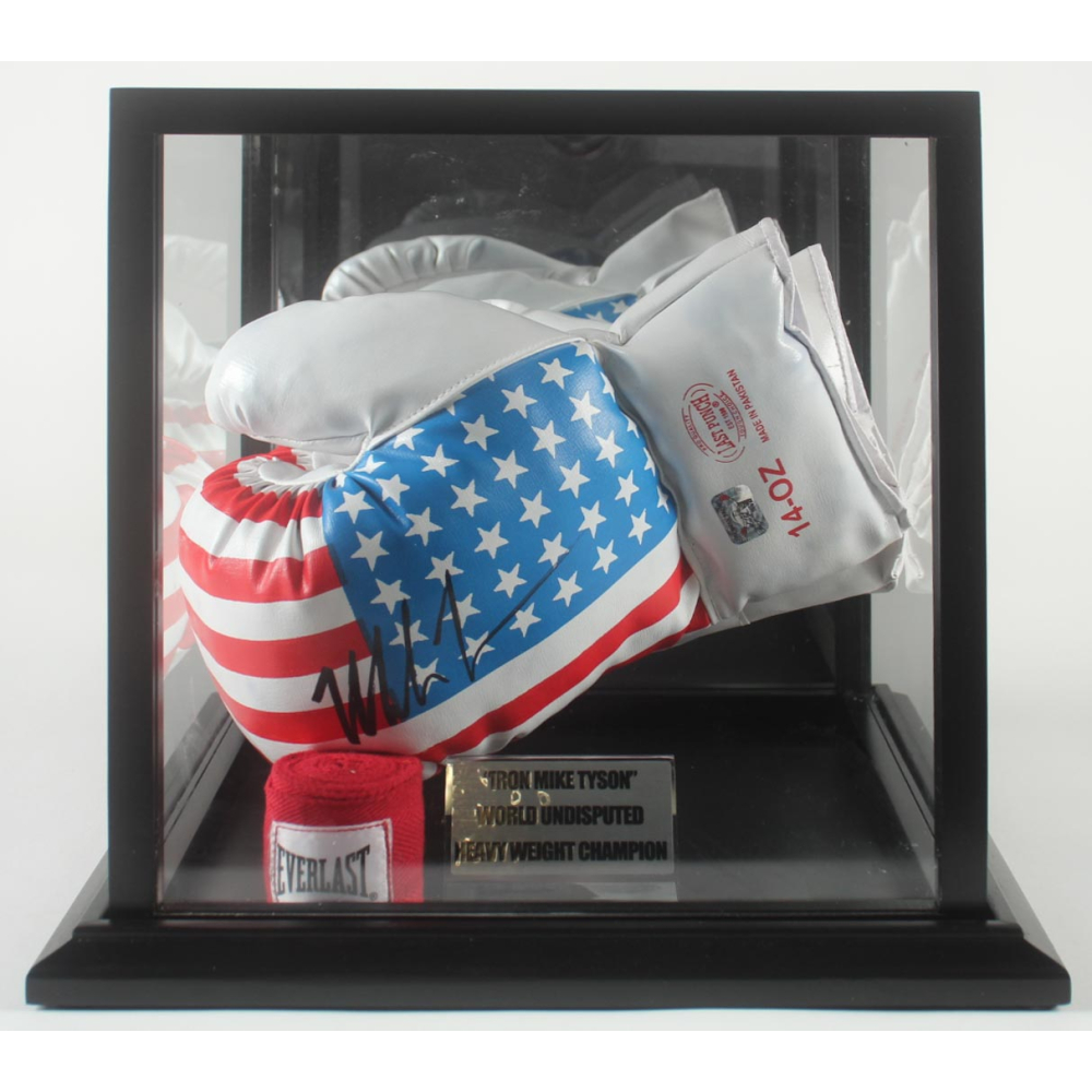Mike Tyson Signed Pair Of Last Punch USA Boxing Glove Set with Wrist ...