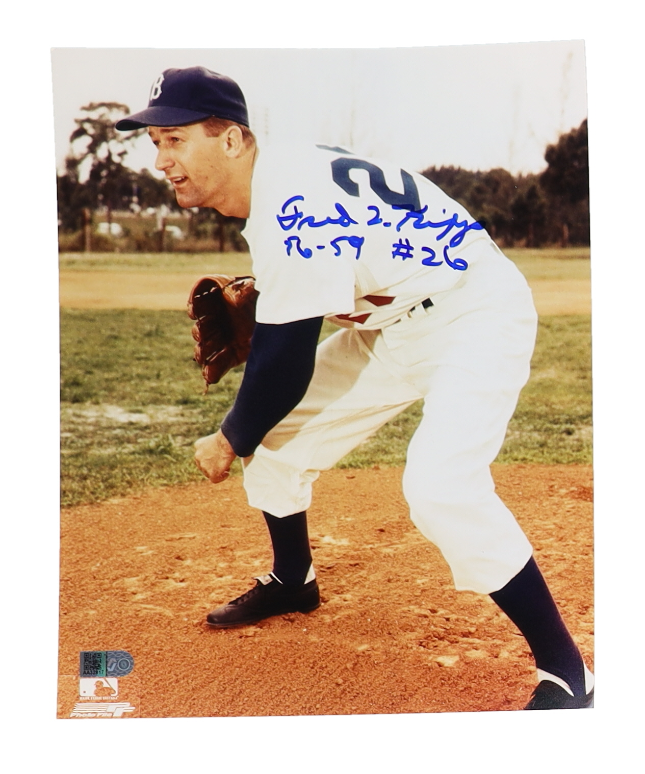 Fred Kipp Signed Dodgers 8x10 Photo Inscribed "56-59" (AIV) | Pristine ...