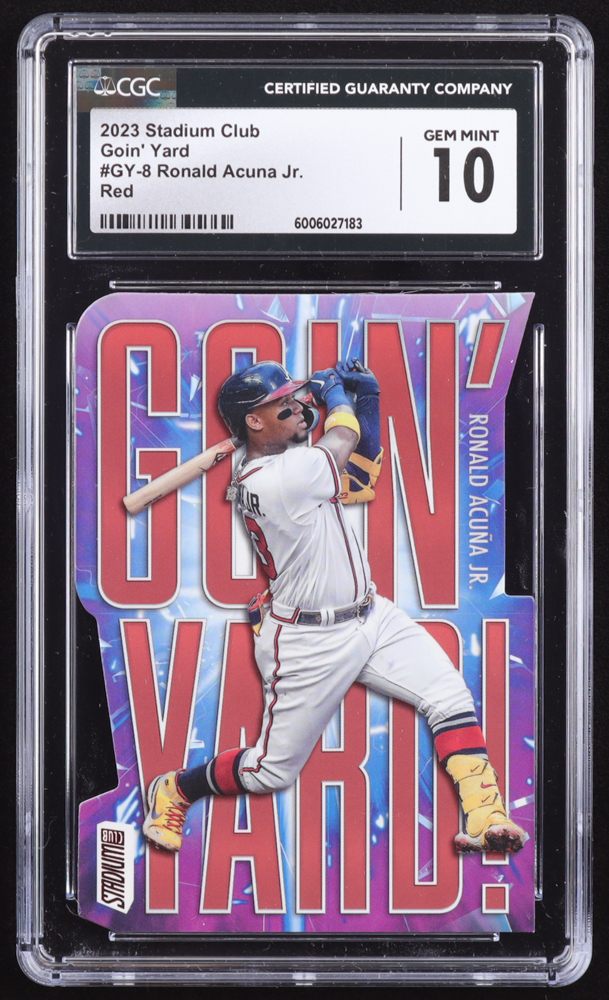 Ronald Acuna Jr. 2023 Stadium Club Goin' Yard Red #GY8 (CGC 10 ...