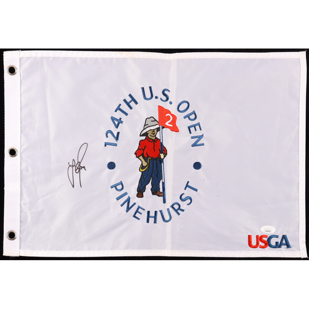 Justin Rose Signed 2024 "124th U.S. Open Pinehurst" Golf Pin Flag (JSA ...
