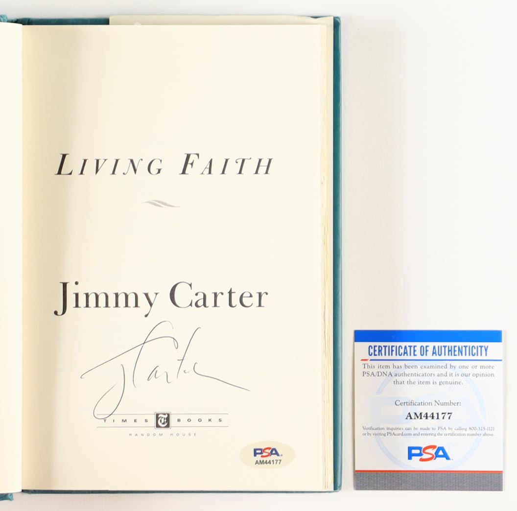 Jimmy Carter Signed "Living Faith" Hardcover Book (PSA) | Pristine Auction