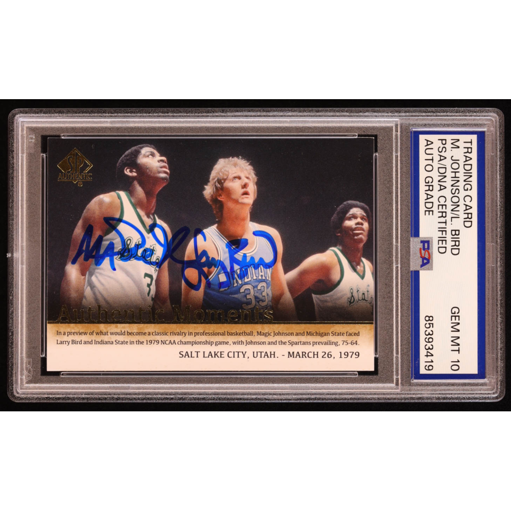 Larry Bird & Magic Johnson Signed 2014-15 SP Authentic Authentic ...