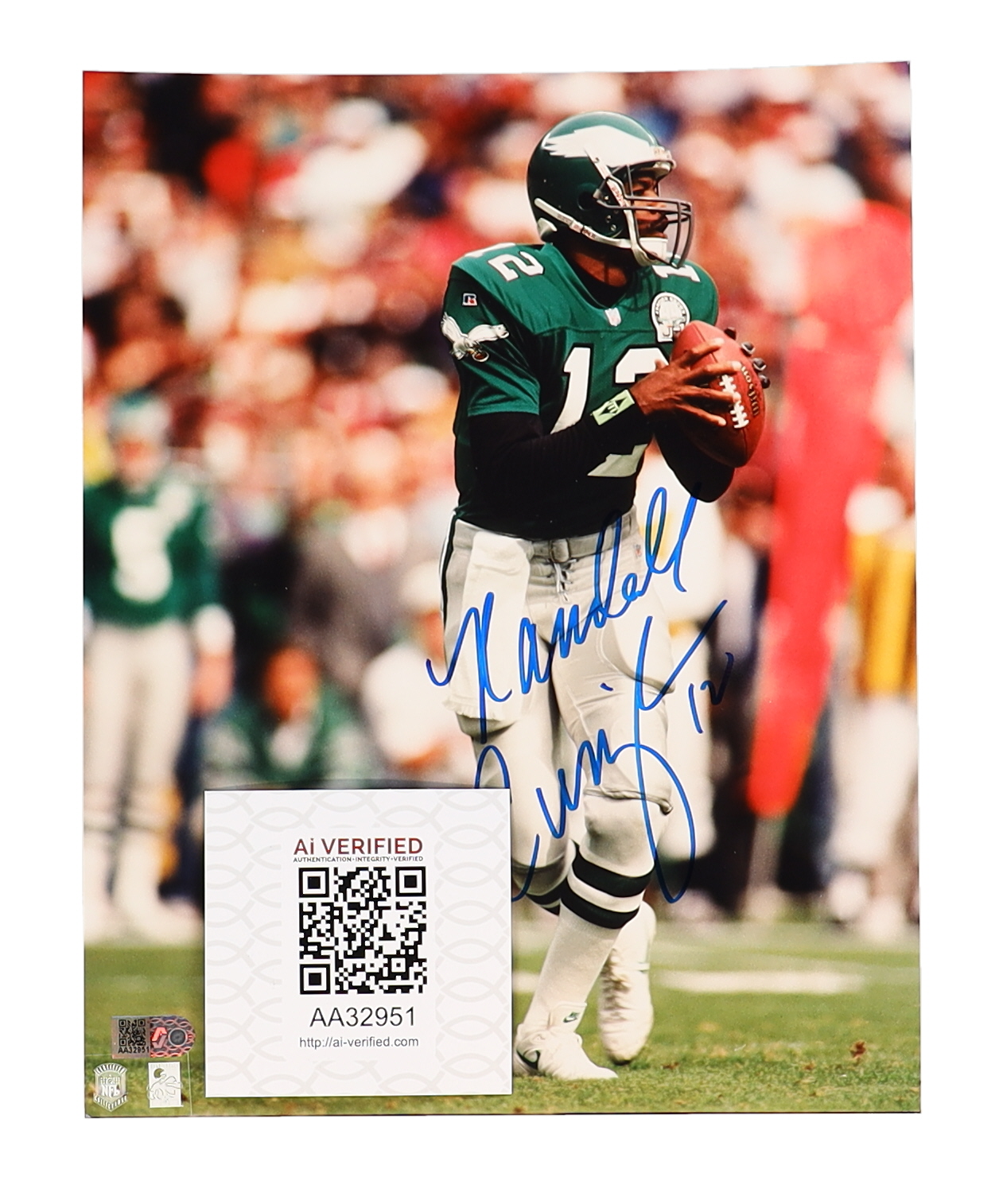 Randall Cunningham Signed Eagles 8x10 Photo (AIV) | Pristine Auction