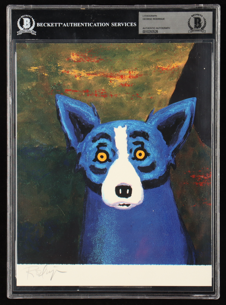 "Blue Dog" by George Rodrigue 8x10 Lithograph Print Signed by the ...
