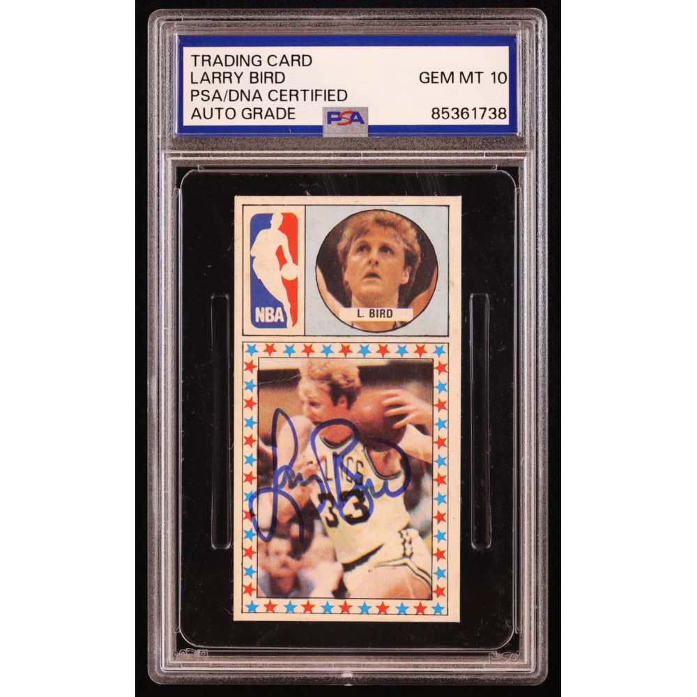 Larry Bird Signed 1987 Quaker Sports Illustrated Mini Posters #1 (PSA ...