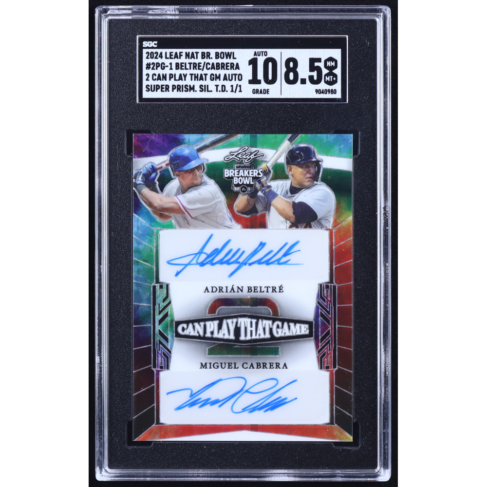 Adrian Beltre / Miguel Cabrera 2024 Leaf Breakers Bowl 2 Can Play That ...