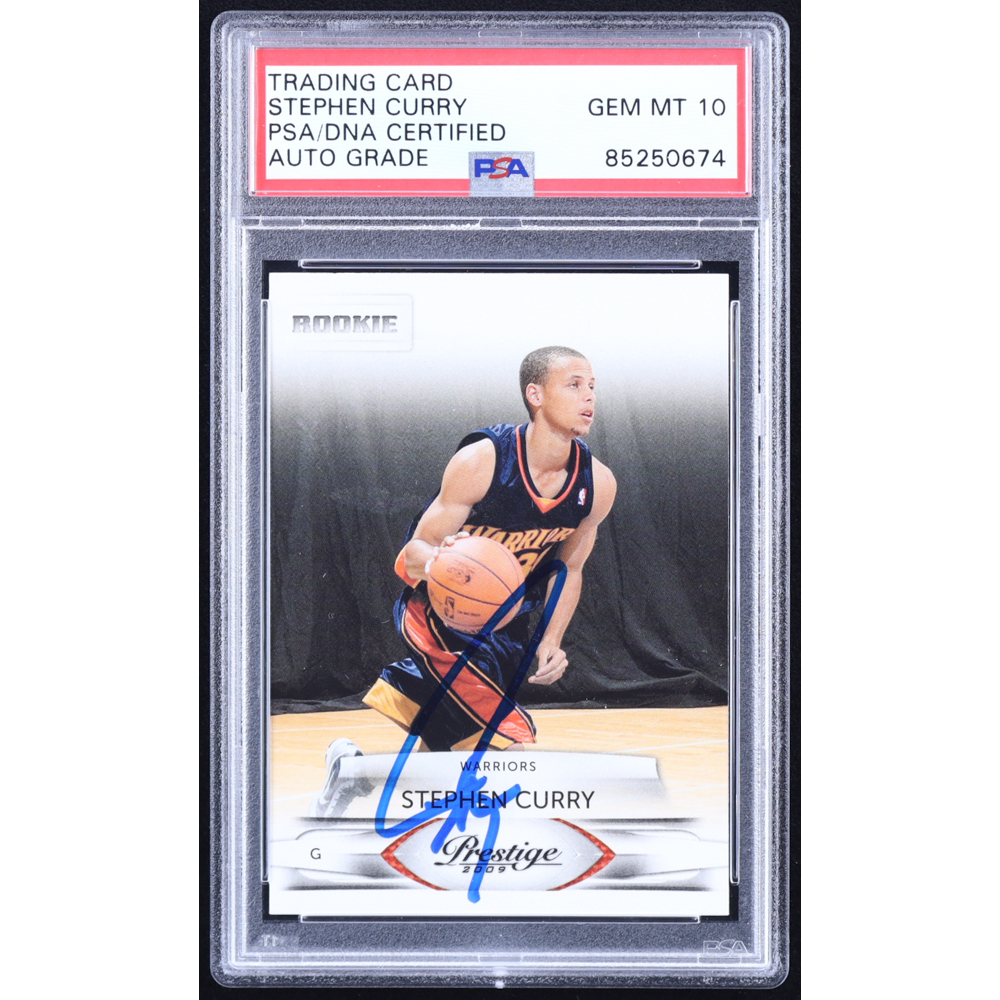 Stephen Curry Signed 2009-10 Prestige #157 RC (PSA | Autograph Graded ...