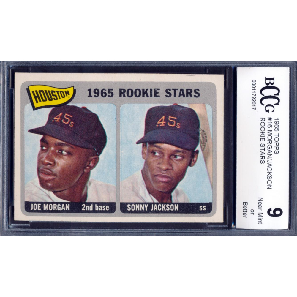 Joe Morgan RC / Sonny Jackson RC DP 1965 Topps Rookie Stars #16 (BCCG 9 ...