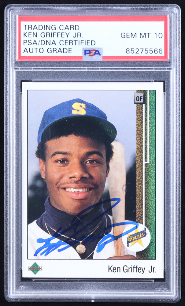 Ken Griffey Jr. Signed 1989 Upper Deck #1 RC (PSA | Autograph Grade 10 ...