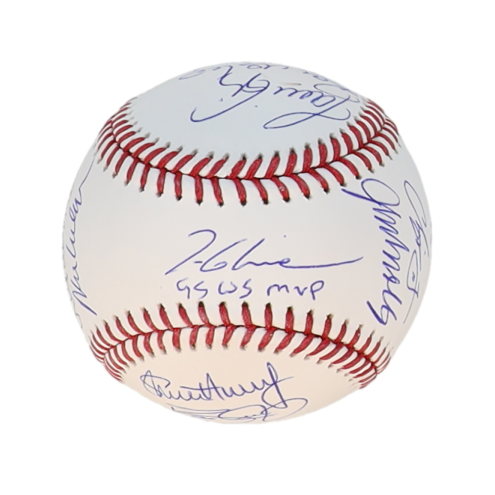 1995 World Series Baseball Team-Signed By (10) with Tom Glavine ...