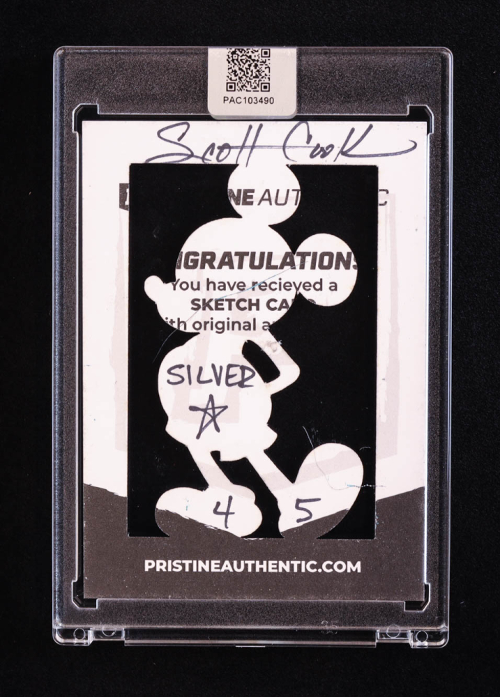 Silver Star Mickey | Disney | Original Art Sketch Card by Scott Cook (1/1 Original Art ...