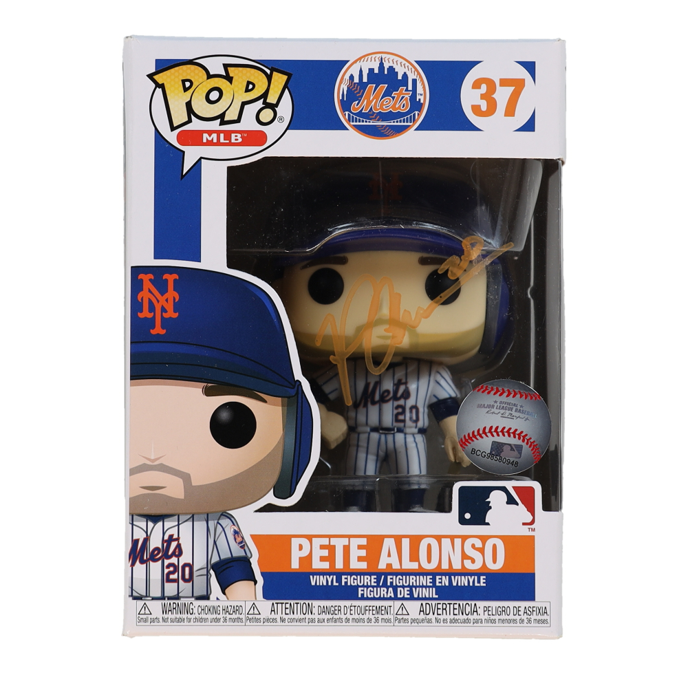 Pete Alonso Signed Mets #37 Funko Pop! Vinyl Figure (Beckett ...