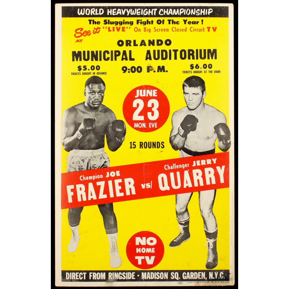 Joe Frazier vs. Jerry Quarry Original 1974 World Heavyweight ...