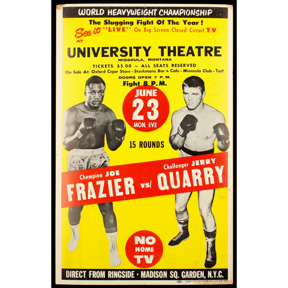 Joe Frazier vs. Jerry Quarry Original 1974 World Heavyweight ...