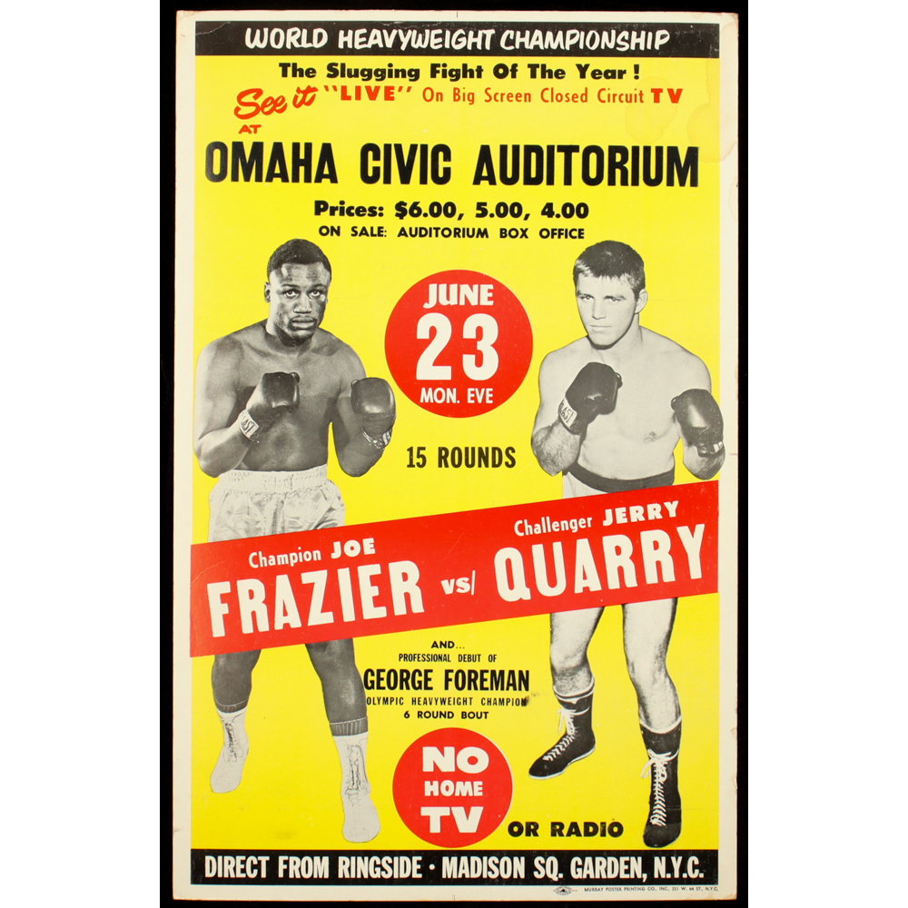 Joe Frazier vs. Jerry Quarry Original 1974 World Heavyweight ...