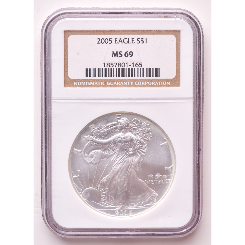 2005 American Silver Eagle 1oz .999 Fine Silver $1 Coin (NGC MS69) | Pristine Auction
