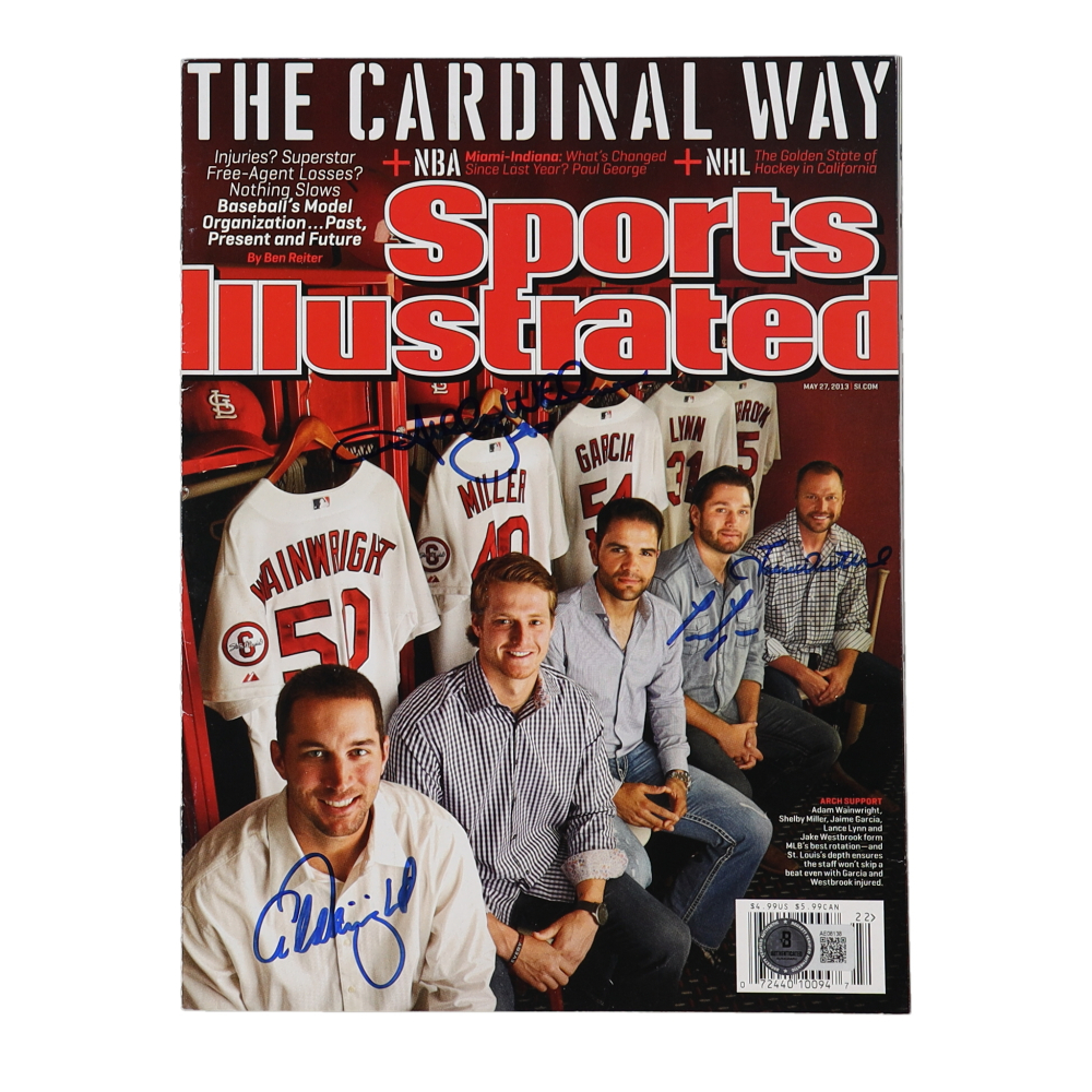 Adam Wainwright, Shelby Miller, Lance Lynn & Jake Westbrook Signed 2013 ...