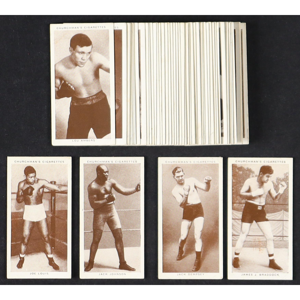 1938 Churchman Boxing Personalities Complete Set of (50) Cigarette Cards with Joe Louis #26 ...