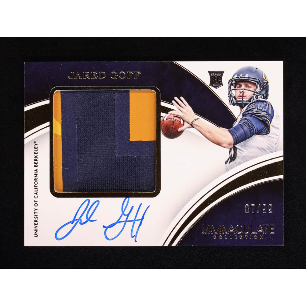 Jared Goff 2016 Immaculate Collection Collegiate Premium Patches ...