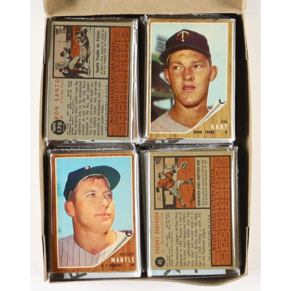 1962 Topps Baseball Cello Fun Pack Vending Box with (20) Packs ...