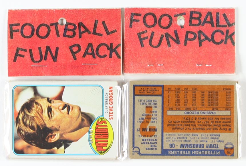 1976 Topps Football Cello Fun Pack Vending Box with (20) Packs ...
