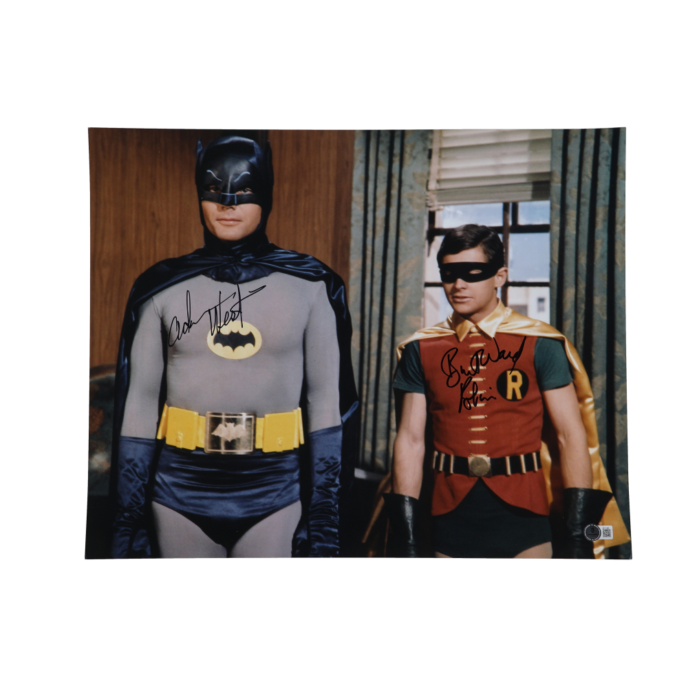 Adam West & Burt Ward Signed "Batman" 16x20 Photo Inscribed "Robin ...