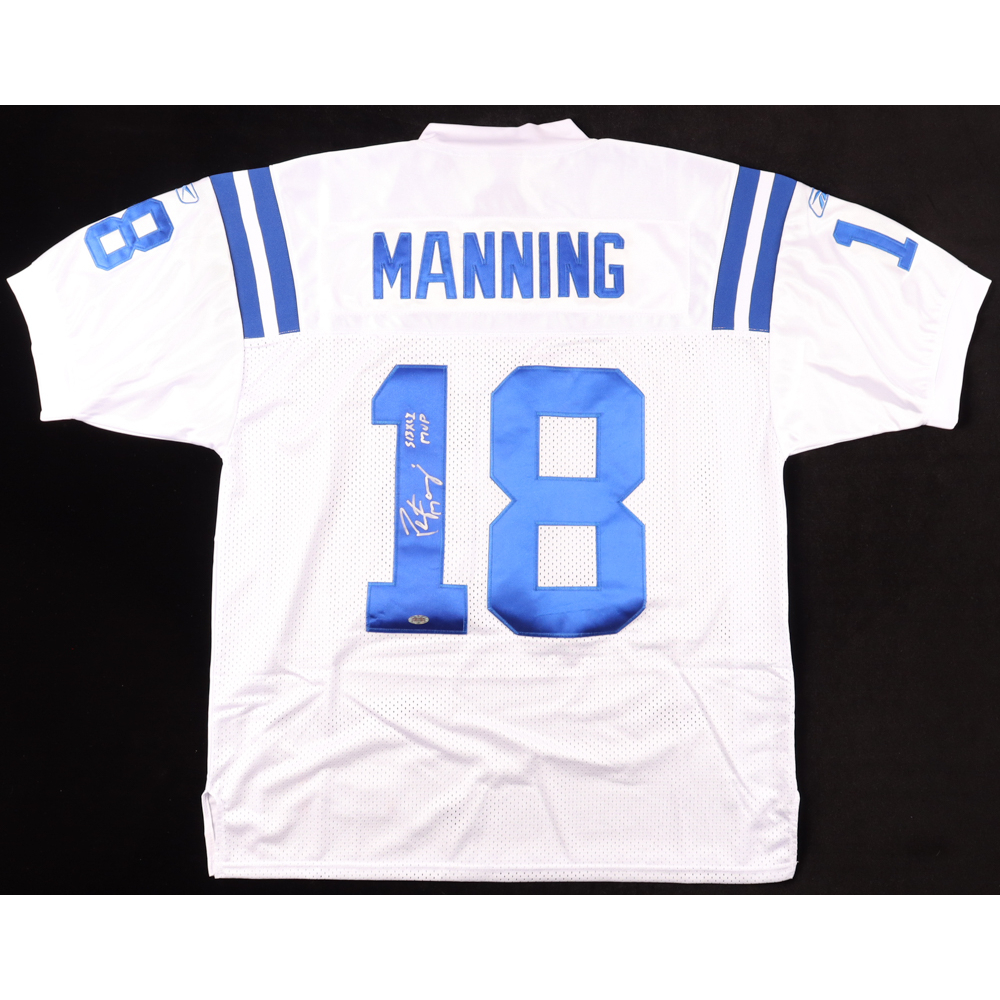 Peyton Manning Signed Colts Authentic Reebok Jersey Inscribed "SB XLI ...