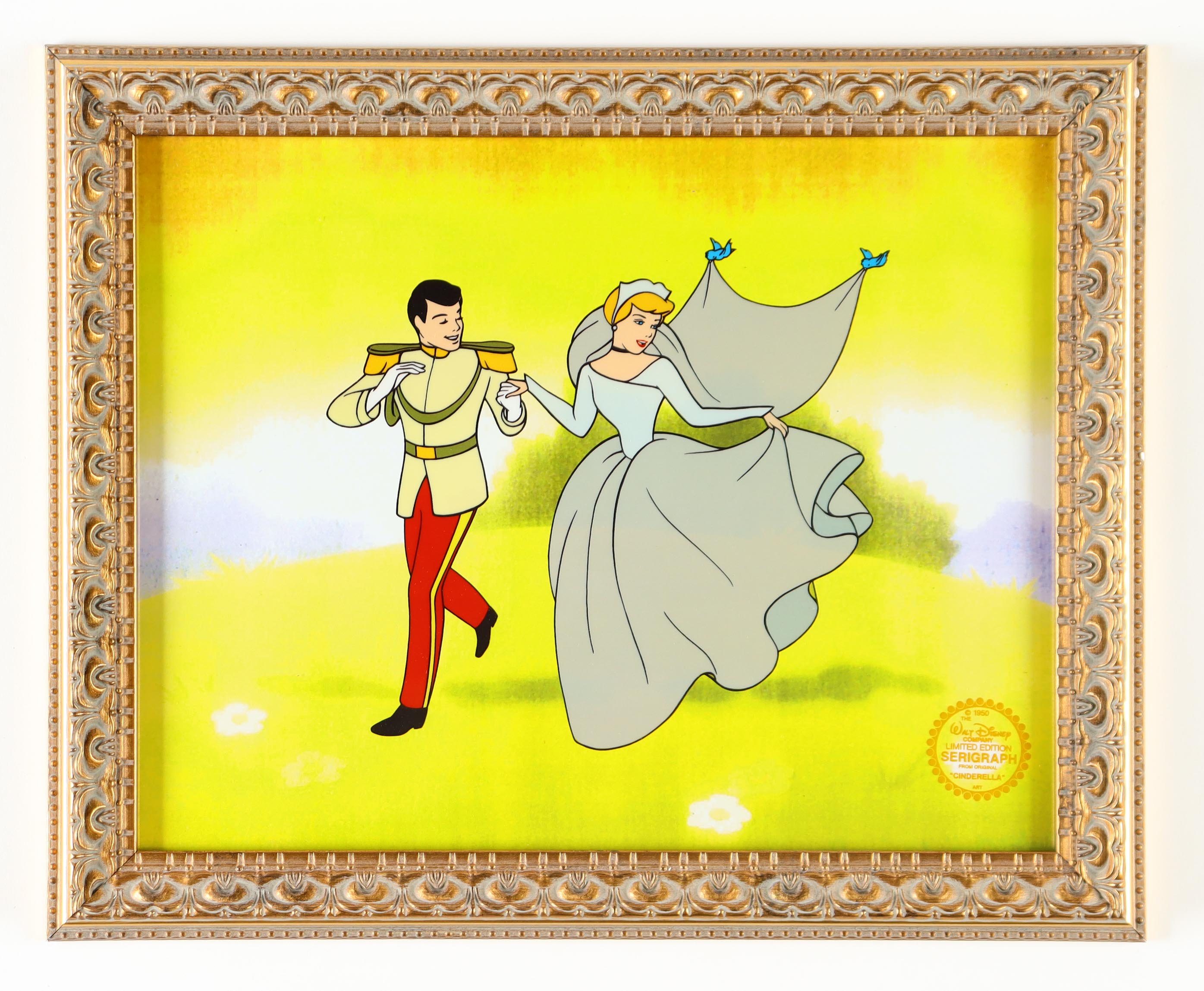 Walt Disney "Cinderella" LE Custom Framed Two-Piece Animation Serigraph ...