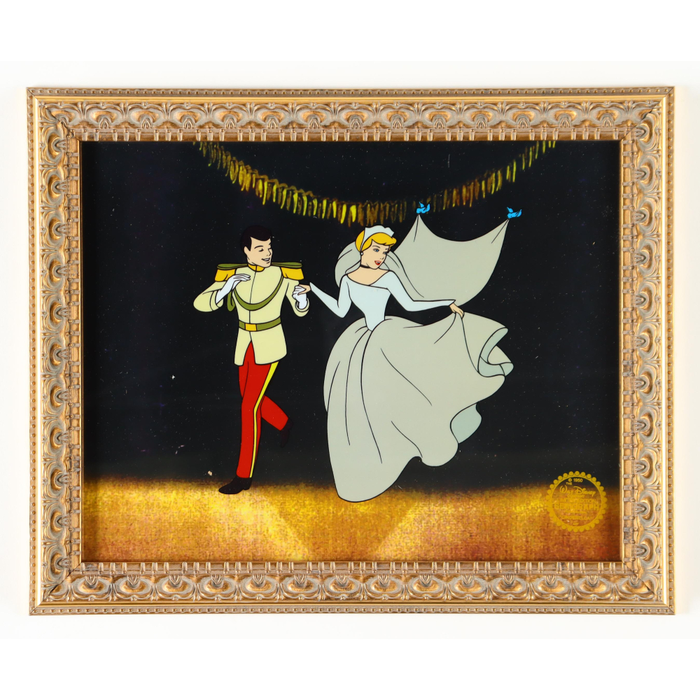 Walt Disney "Cinderella" LE Custom Framed Two-Piece Animation Serigraph ...
