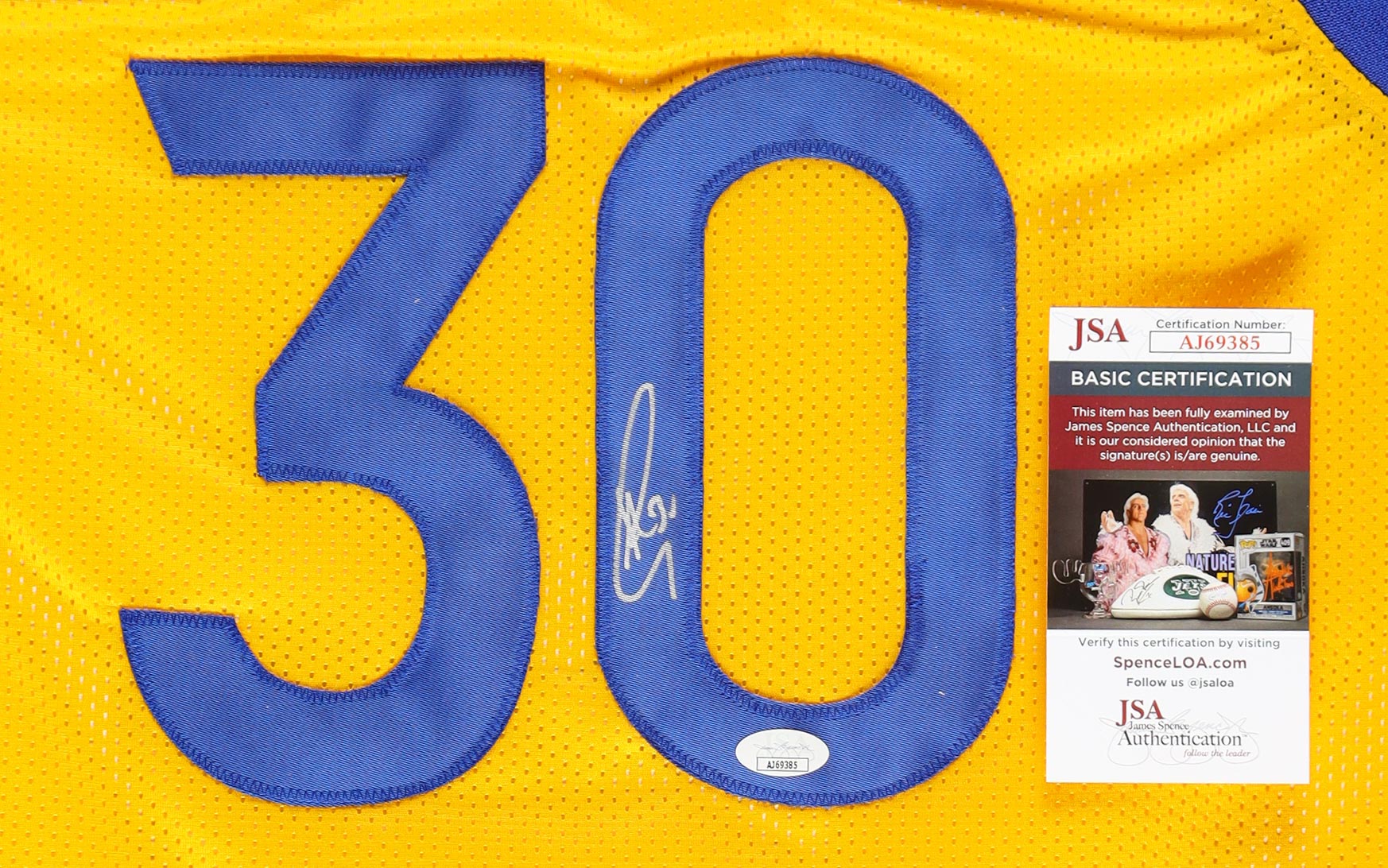 Stephen Curry Signed Warriors Custom Framed Jersey Display with Set of ...