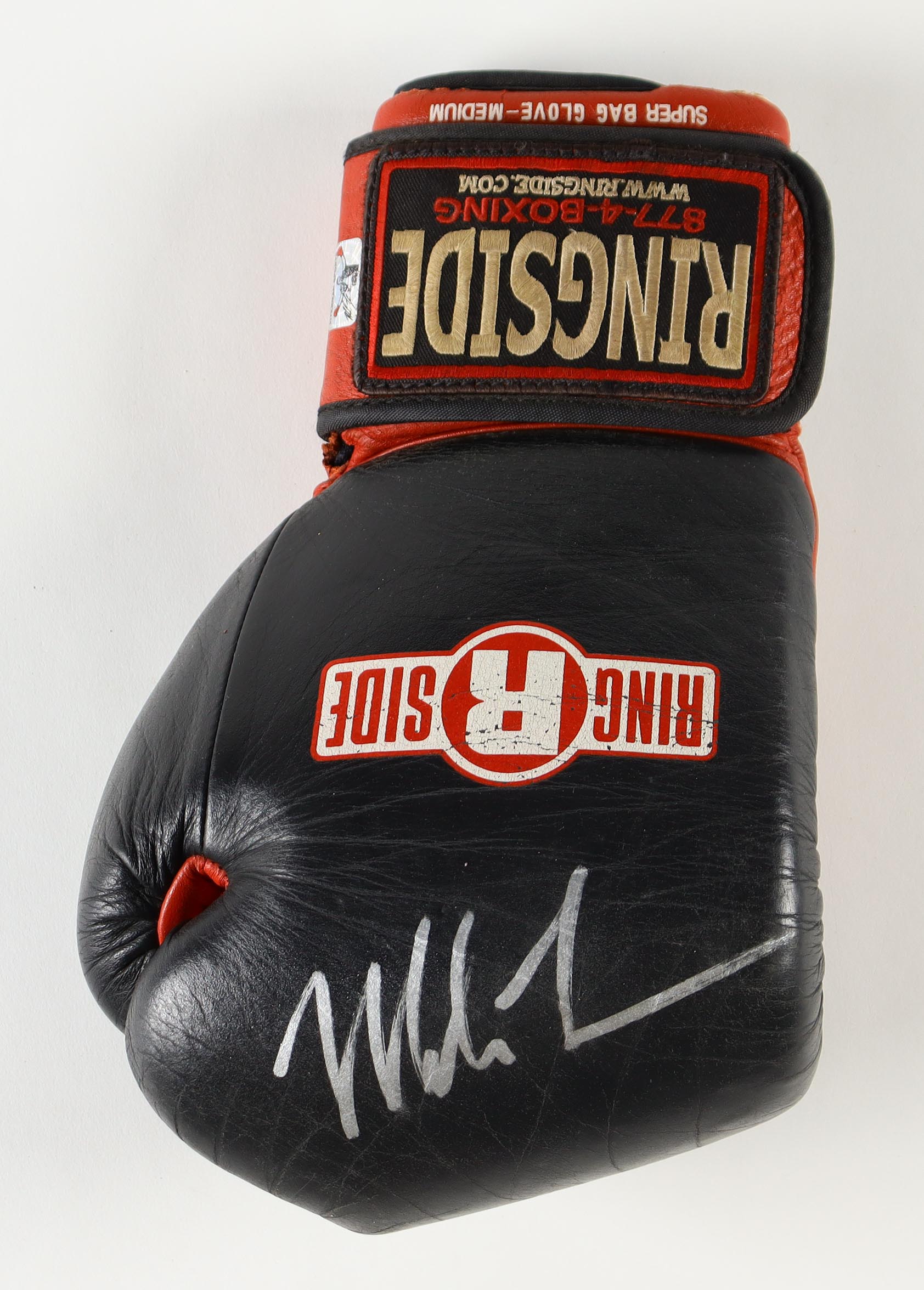 Mike Tyson Signed Ringside Boxing Glove With Ringside Wraps & Wood ...