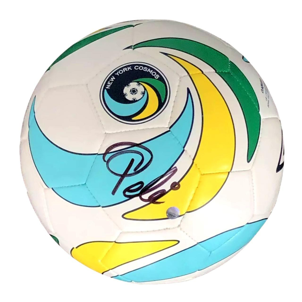 Pele Signed Umbro New York Cosmos Logo Soccer Ball (Steiner COA ...
