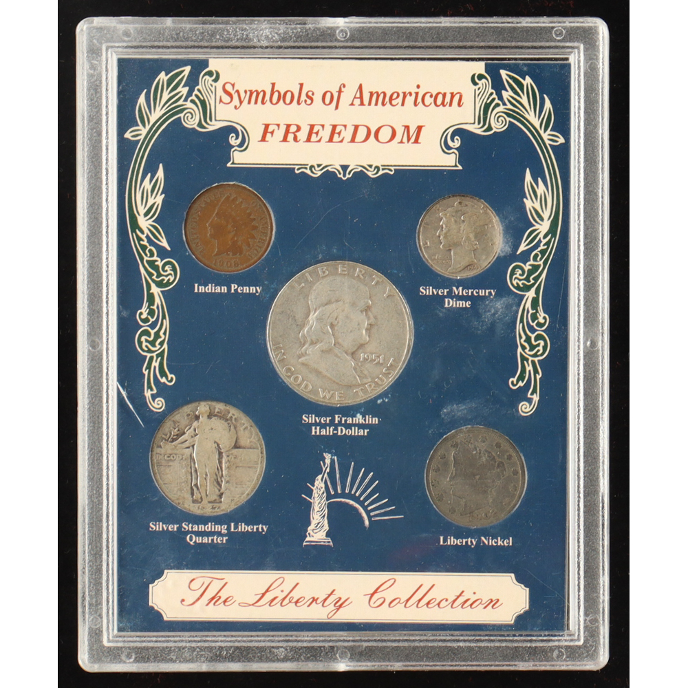 The Liberty Collection "Symbols of American Freedom" Set of (5) Coins ...